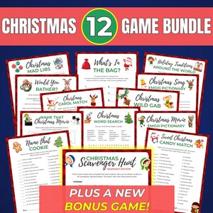 Printable Christmas Game Bundle Fun Christmas Party Games Family ...