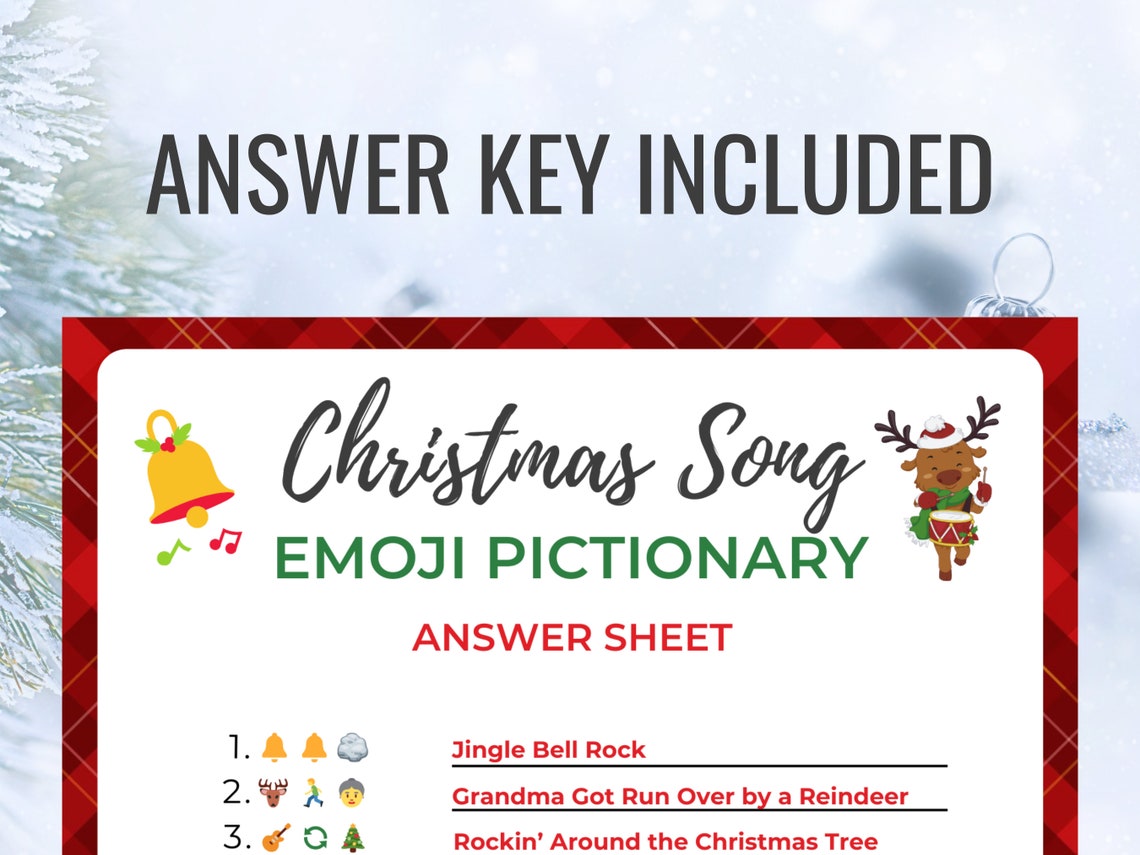 Emoji Christmas Songs Game With Answers | Christmas Song Emoji Game ...