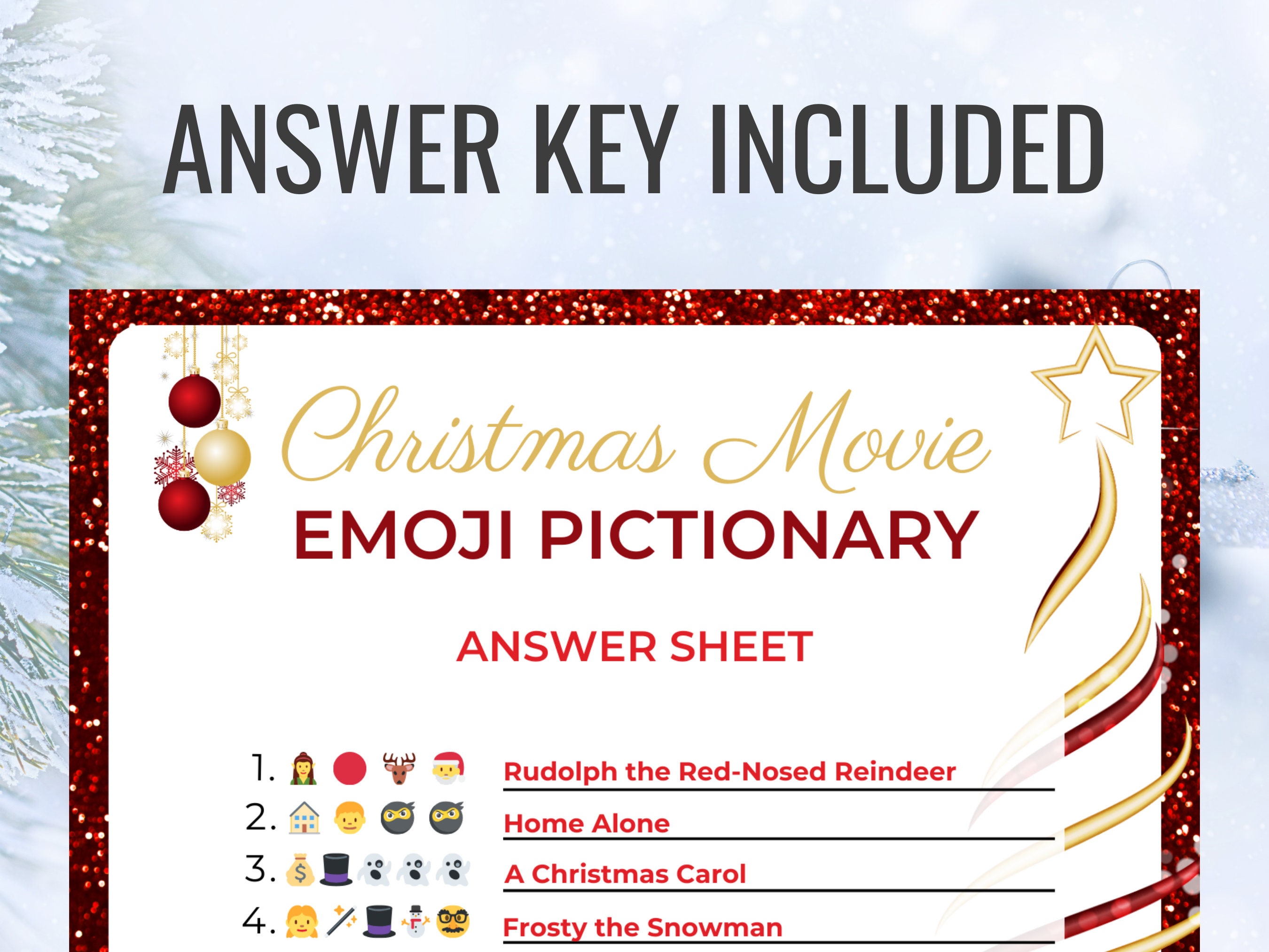 Christmas Movie Emoji Game With Answers Christmas Movie Emoji ...