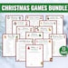 Printable Christmas Games Bundle, Family Holiday Party (digital ...