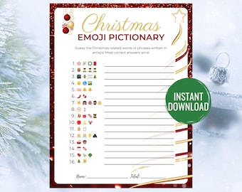 Christmas Emoji Game Christmas Emoji Pictionary Christmas Emoji Game ...