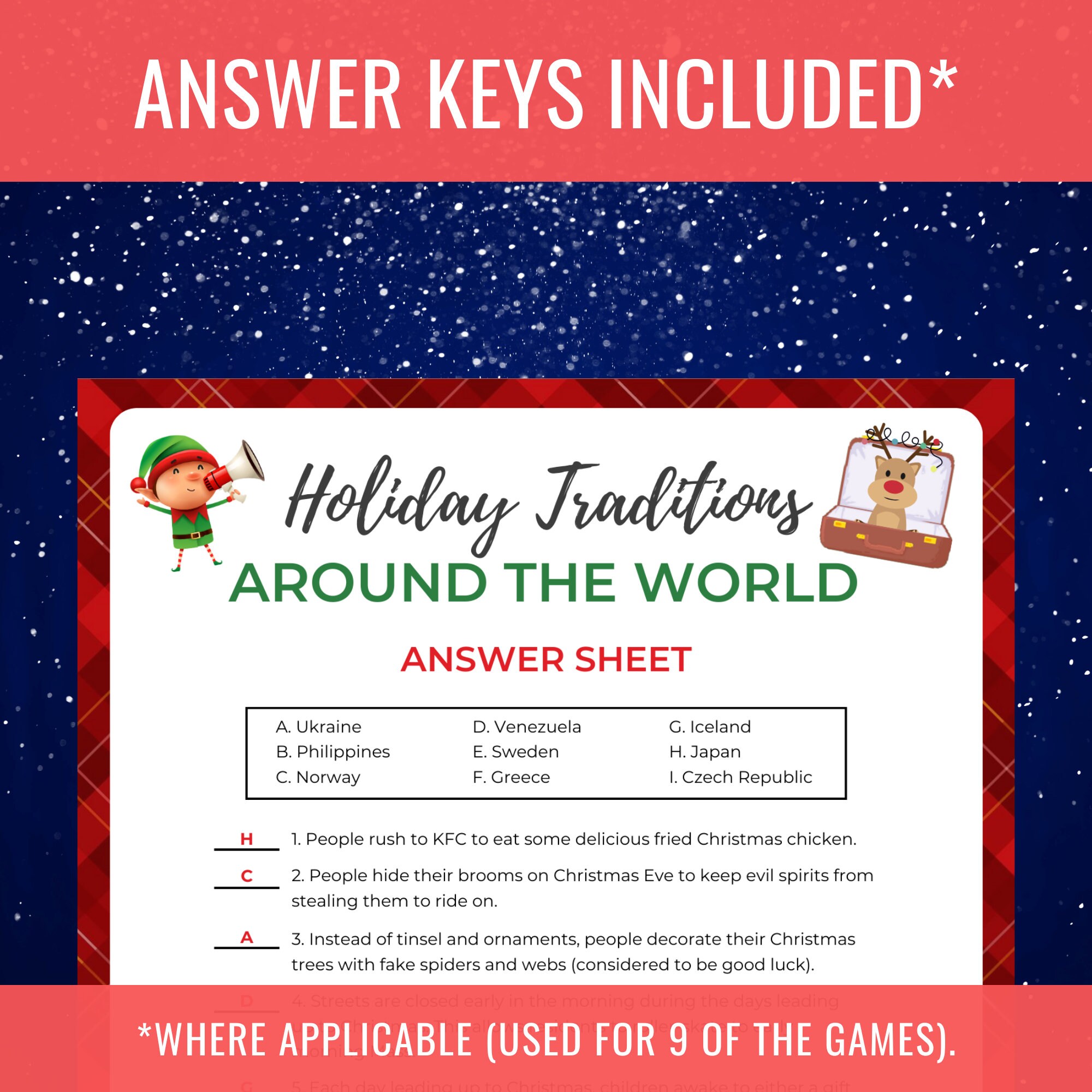 Printable Christmas Game Bundle Fun Christmas Party Games Family ...