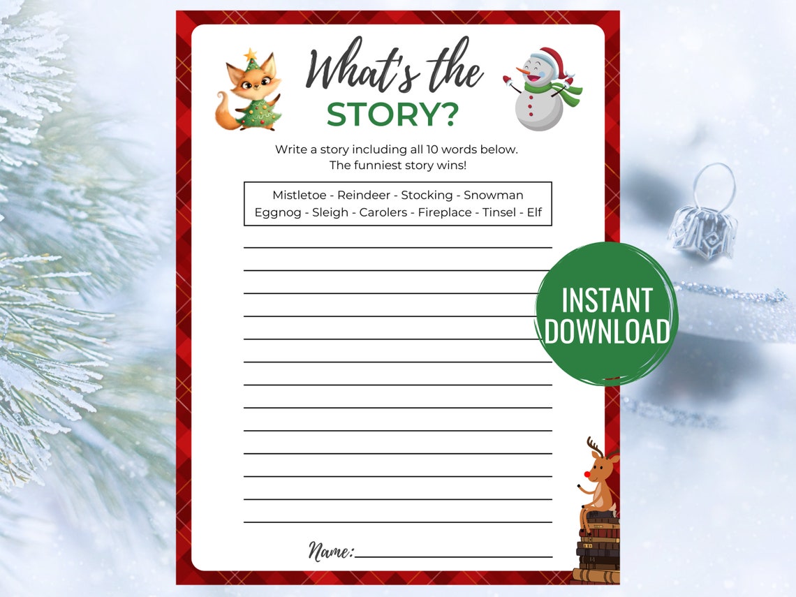 What's the Story Christmas Game Printable Christmas Game Christmas ...