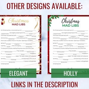 Christmas Mad Libs Game | Printable Christmas Game | Christmas Activity ...