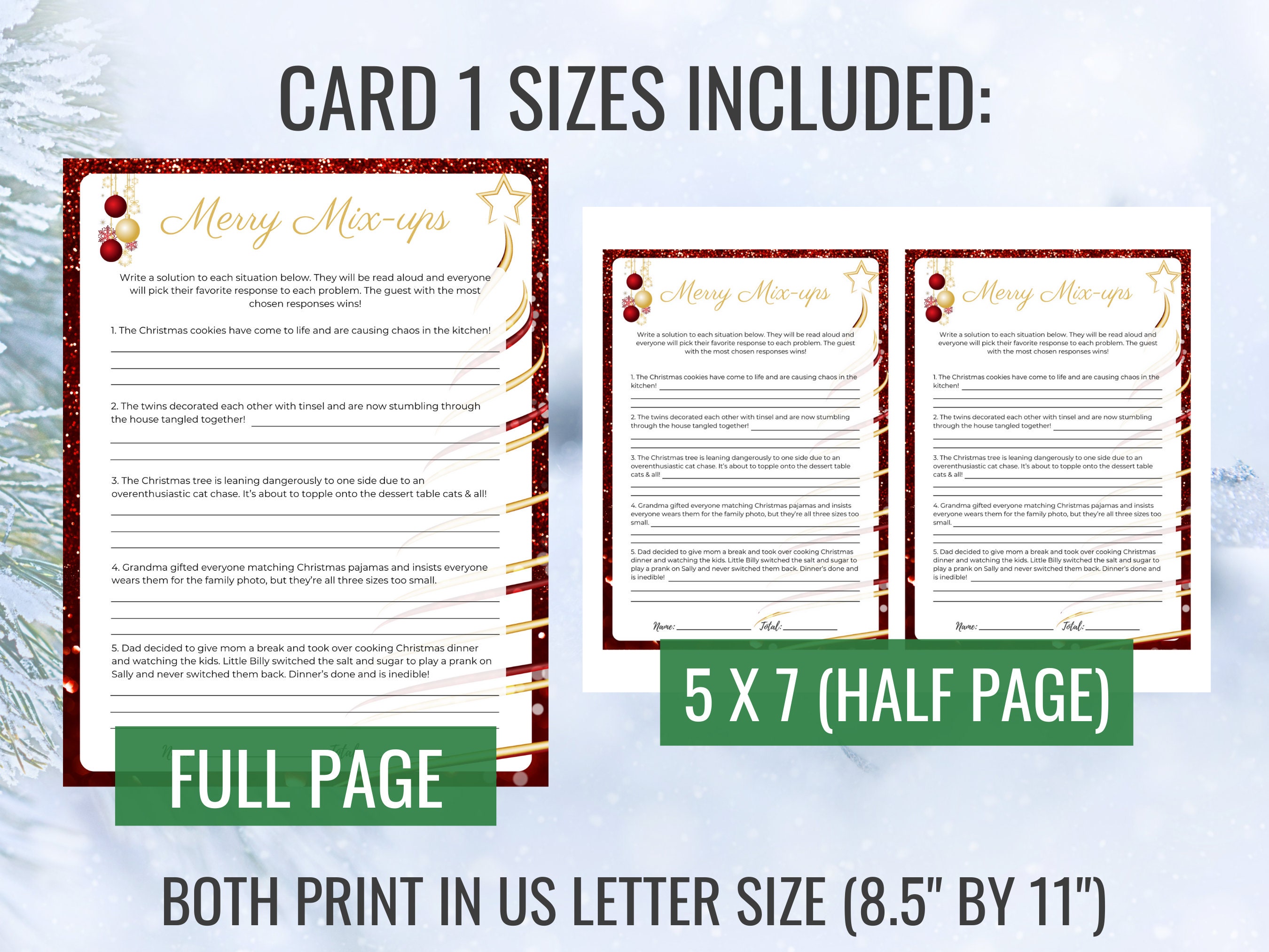 Merry Mix-ups Christmas Game | Printable Christmas Game | Christmas ...