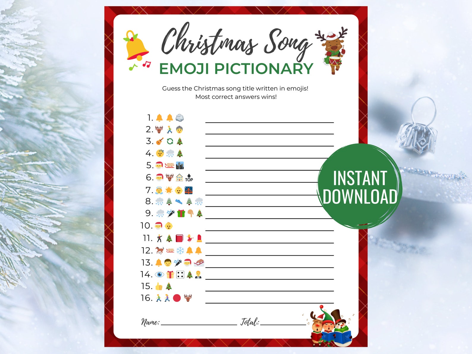 Emoji Christmas Songs Game With Answers | Christmas Song Emoji Game ...