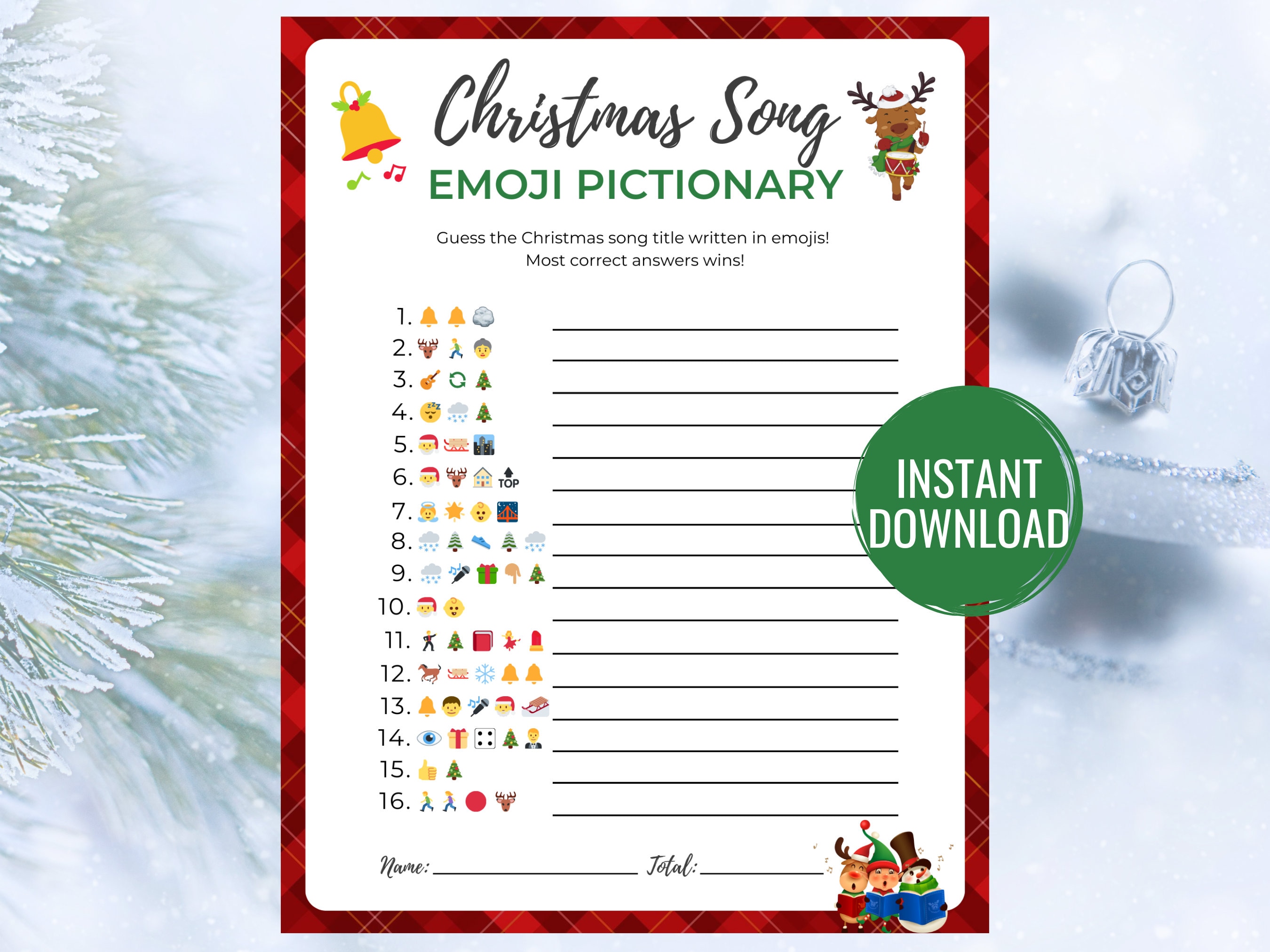 Emoji Christmas Songs Game With Answers | Christmas Song Emoji Game ...