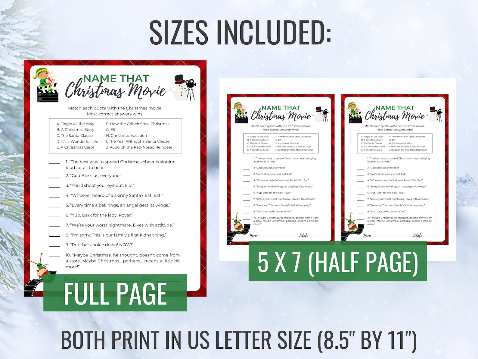 Name That Christmas Movie Game | Printable Christmas Game | Christmas ...