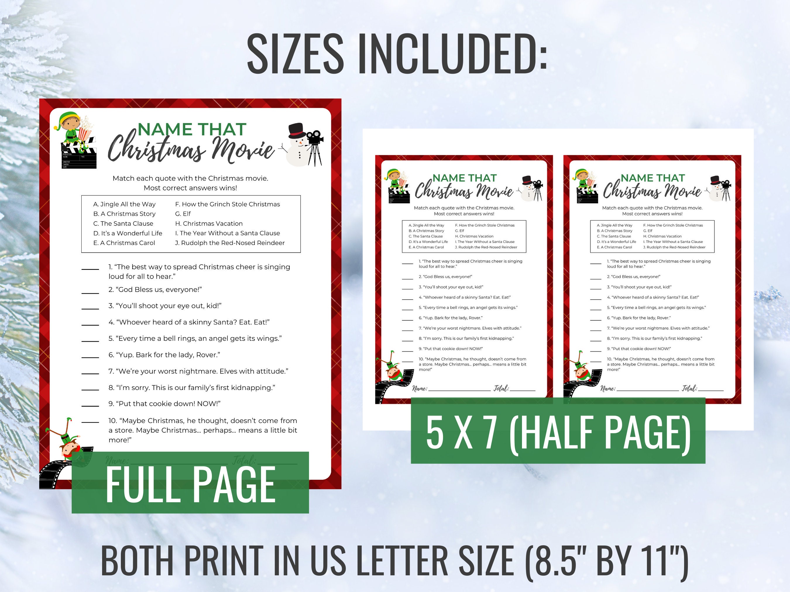 Name That Christmas Movie Game | Printable Christmas Game | Christmas ...