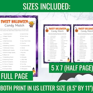 Sweet Halloween Candy Match Game | Halloween Party Games | Halloween ...