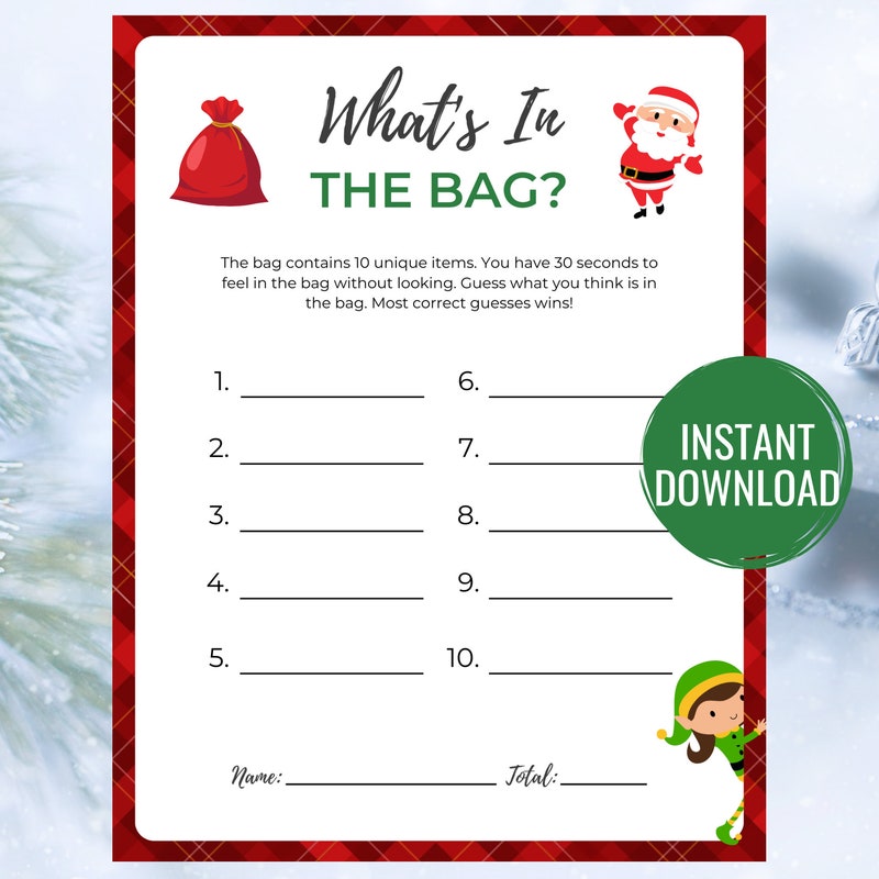 Christmas Party Game - Etsy