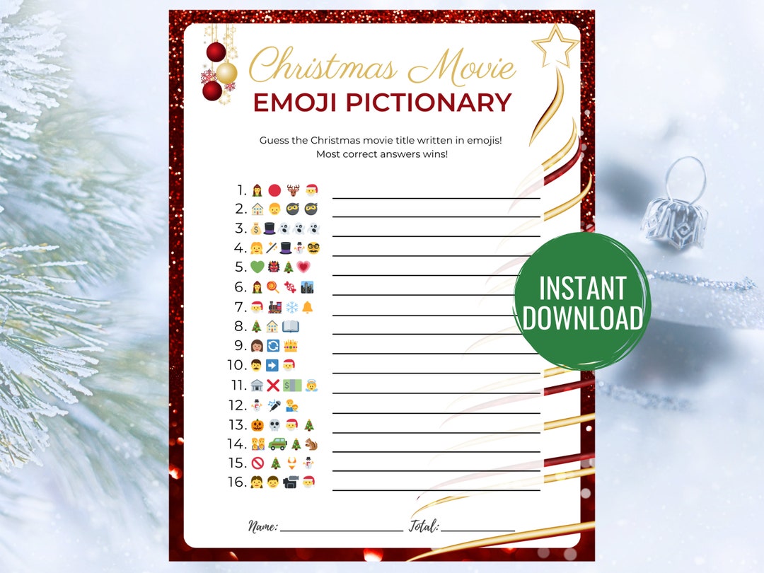 Christmas Movie Emoji Game With Answers Christmas Movie Emoji ...