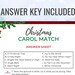 Christmas Carol Match Game Printable Christmas Game Christmas Activity ...