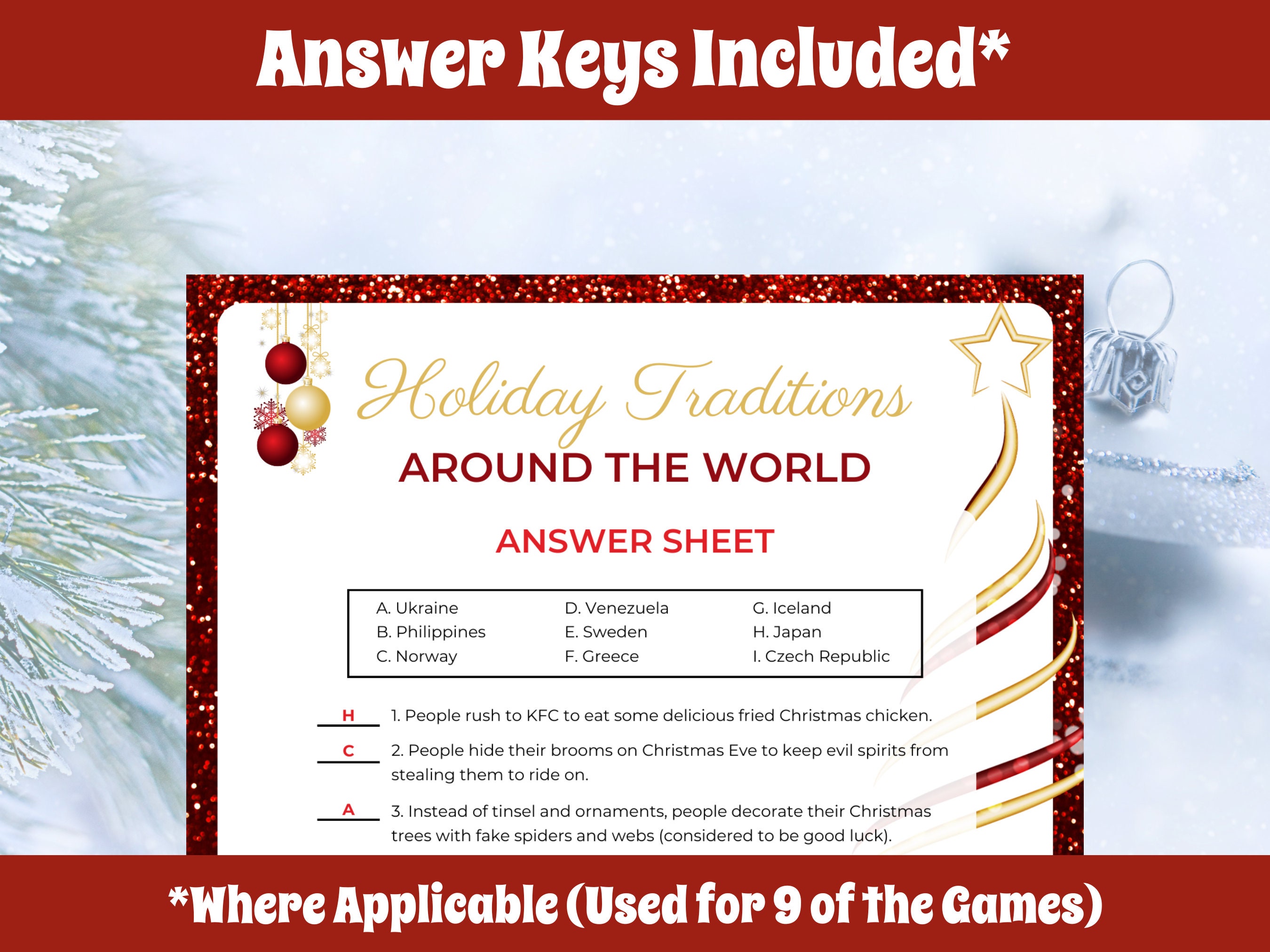 Printable Christmas Game Bundle | Fun Christmas Games | Family ...