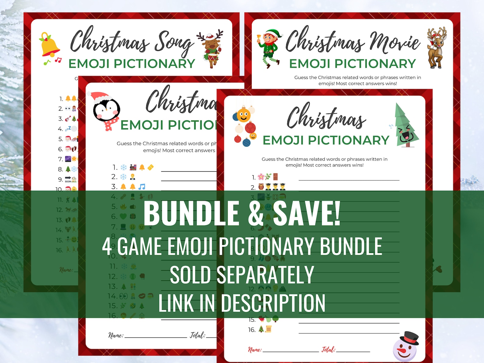Christmas Emoji Game | Christmas Emoji Pictionary | Christmas Emoji ...
