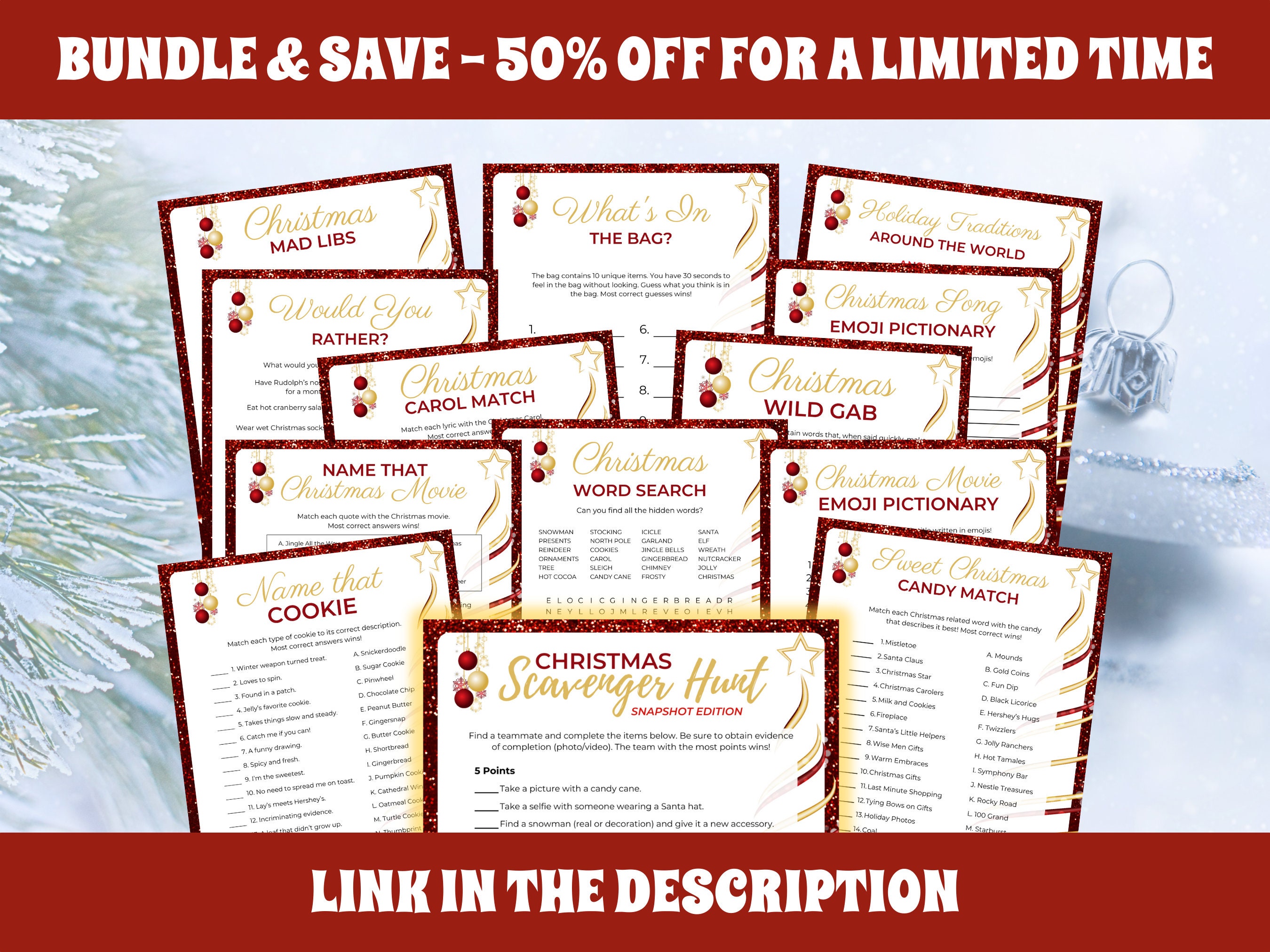 Christmas Mad Libs Game, Printable Holiday Party Activity (instant ...