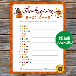 Thanksgiving Emoji Game Fun Thanksgiving Family Games Emoji Pictionary ...