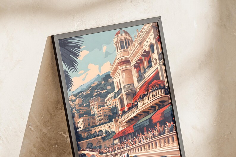 Classic F1 Monaco Poster | Hotel De Paris Monte Carlo | A3 A2 A1 A0 ...