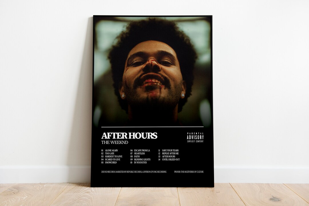 The Weeknd After Hours Album Poster Hip-hop R&B Music A2 A3 A4 Poster ...