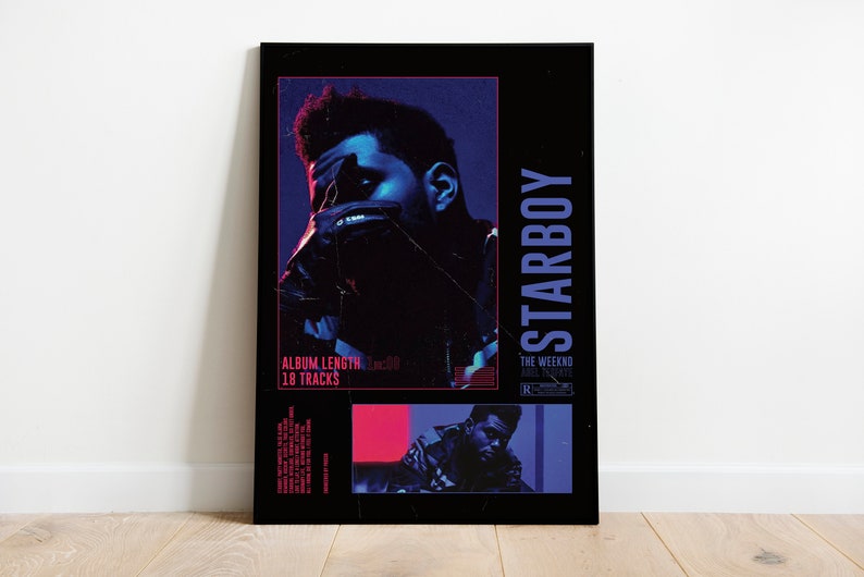 The Weeknd Starboy Collage Poster XO R&B Music A2 A3 A4 Poster Print ...