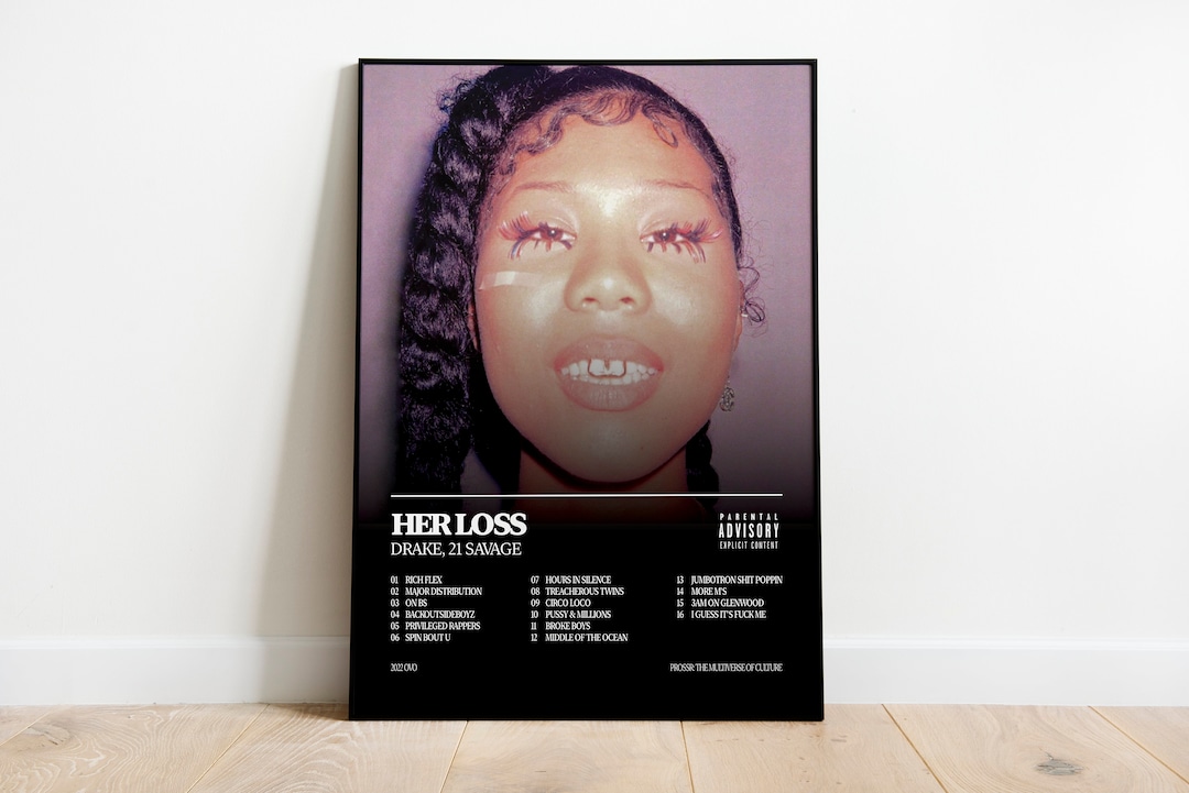 Drake Her Loss Album Poster Hip-hop R&B Music A2 A3 A4 Poster Print ...