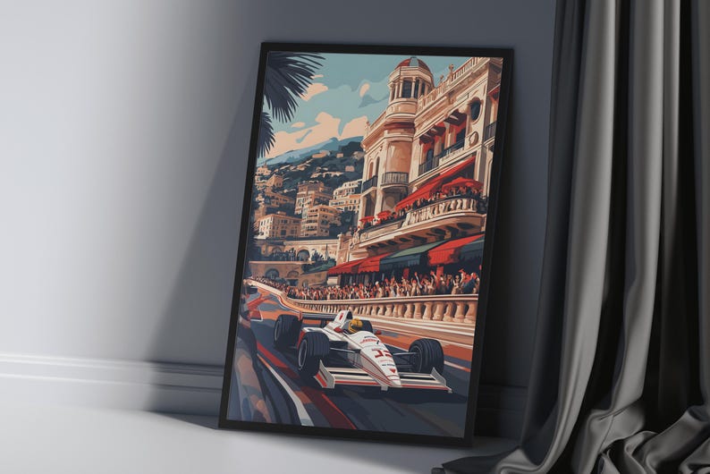 Classic F1 Monaco Poster | Hotel De Paris Monte Carlo | A3 A2 A1 A0 ...