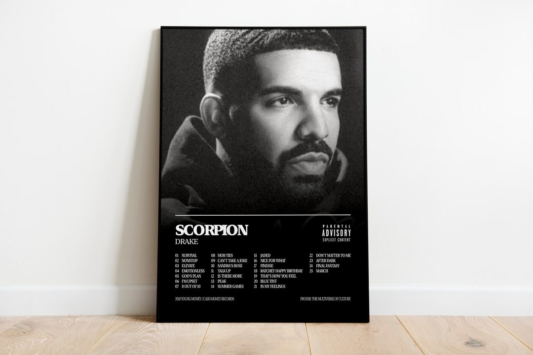 Drake Scorpion Album Poster Hip-hop R&B Music A2 A3 A4 Poster Print ...