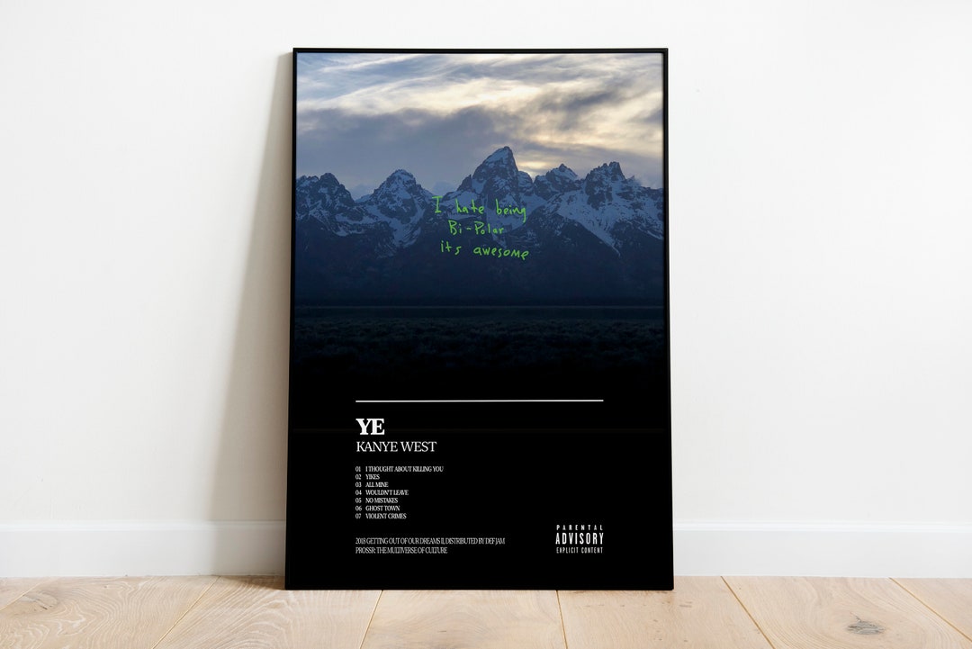 Kanye West Ye Album Poster Hip-hop R&B Music A2 A3 A4 Poster Print Wall ...