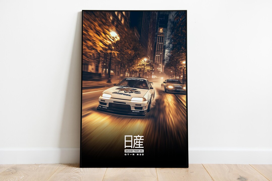Nissan GT-R R32 Poster | Tokyo Drift Inspired JDM Print | A3 A2 A1 A0 ...