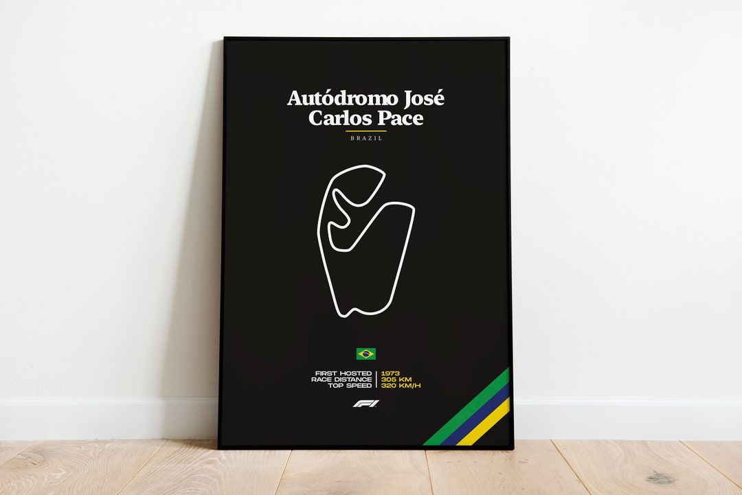 Autódromo José Carlos Pace, Brazil F1 Race Track A2 A3 A4 Poster Print Wall Art - Etsy