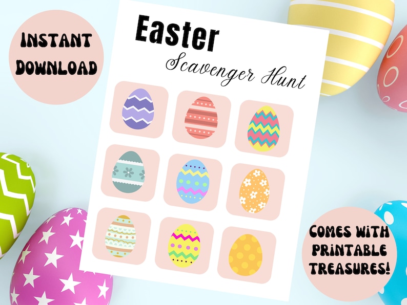 Easter Egg Scavenger Hunt for Kids, Treasure Hunt - Etsy