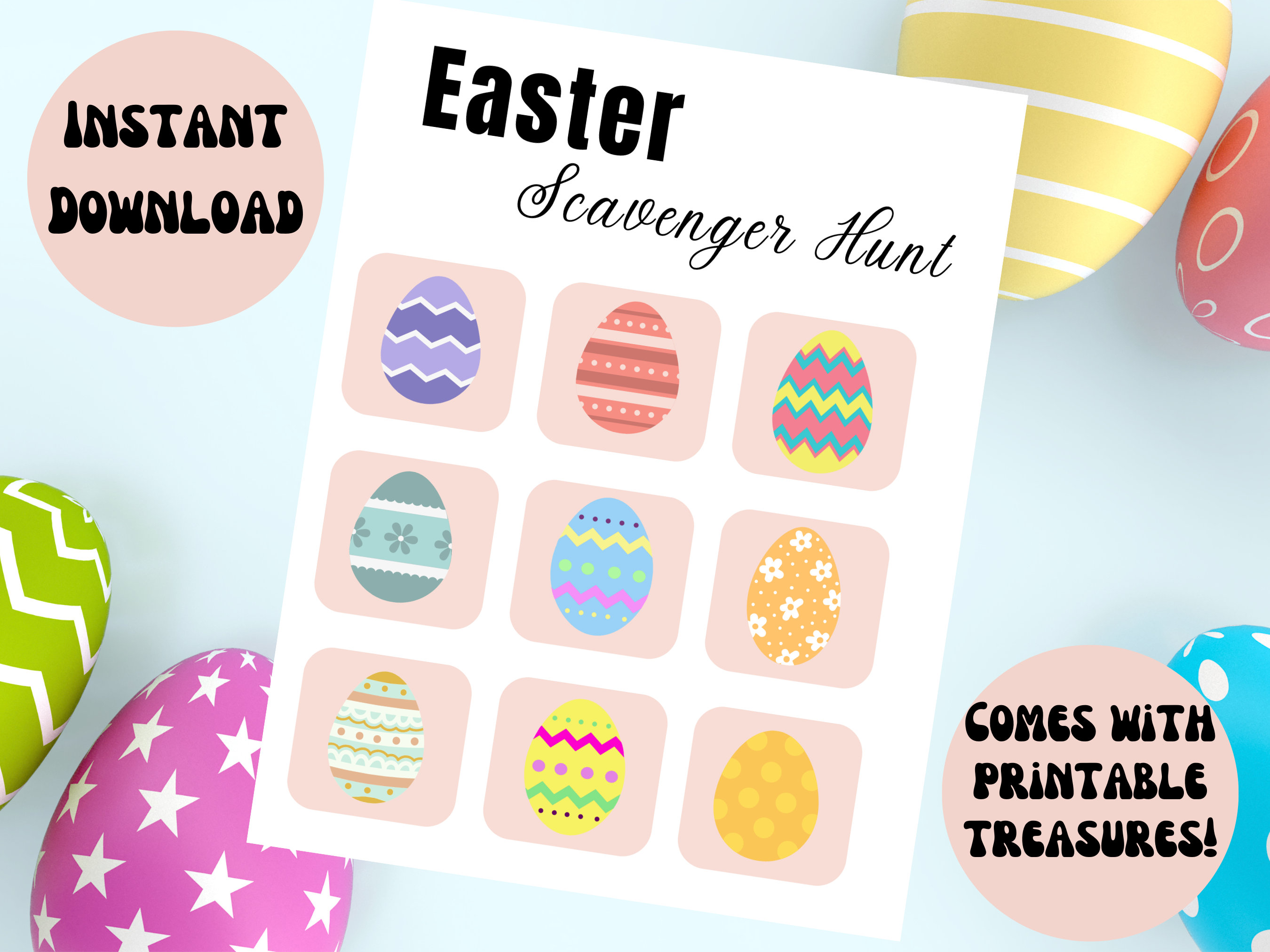 Easter Egg Scavenger Hunt for Kids, Treasure Hunt - Etsy