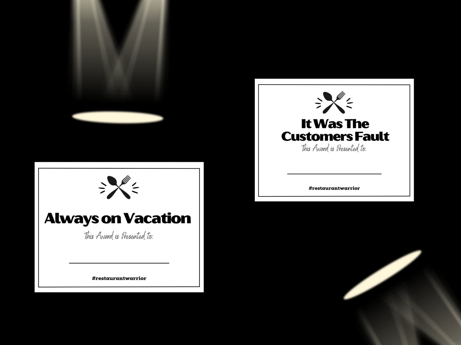 Funny Server Awards , Restaurant Staff Awards, the Service Industry - Etsy
