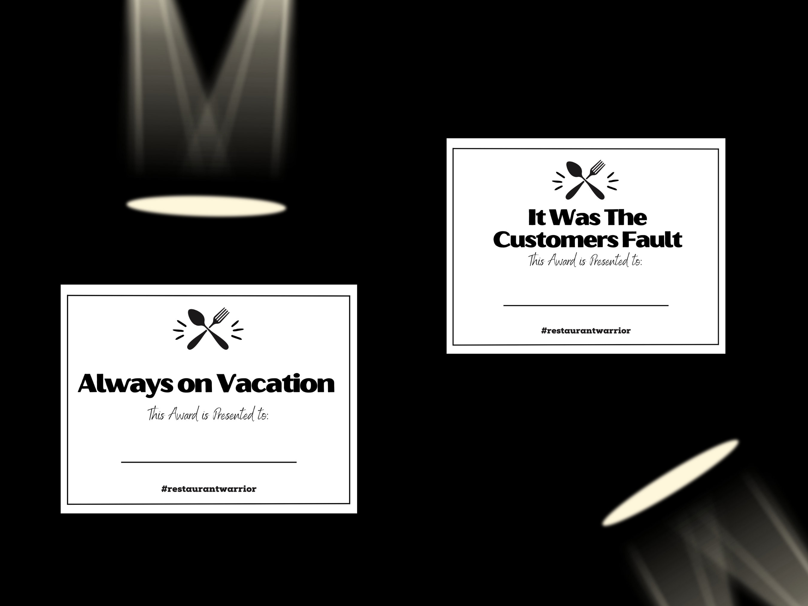 Funny Server Awards , Restaurant Staff Awards, the Service Industry - Etsy