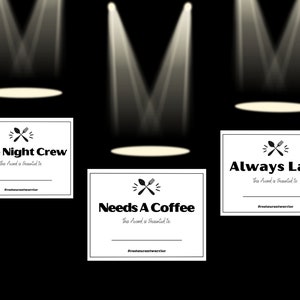 Funny Server Awards , Restaurant Staff Awards, the Service Industry - Etsy
