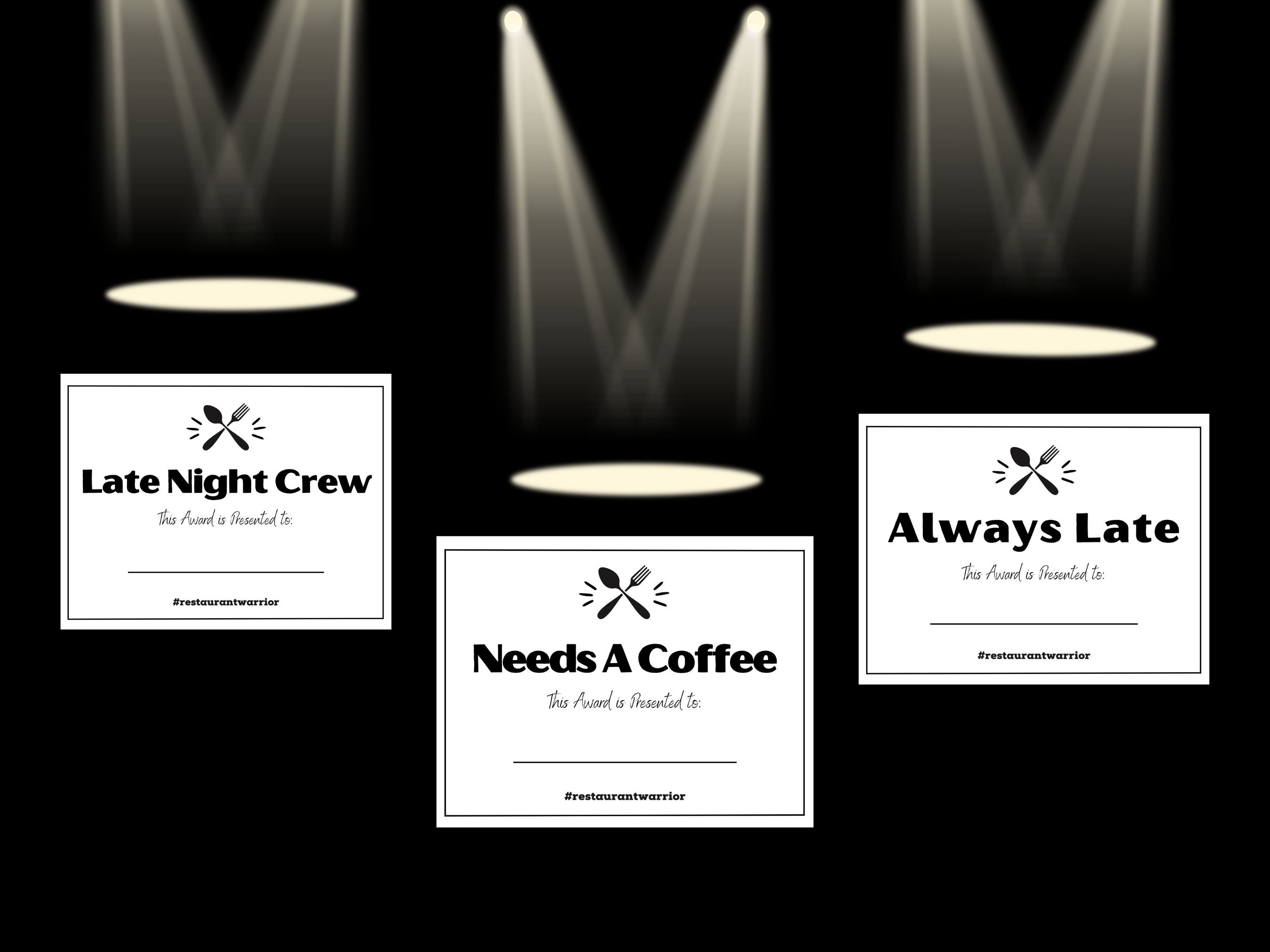 Funny Server Awards , Restaurant Staff Awards, the Service Industry - Etsy