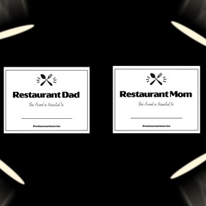 Funny Server Awards , Restaurant Staff Awards, the Service Industry - Etsy