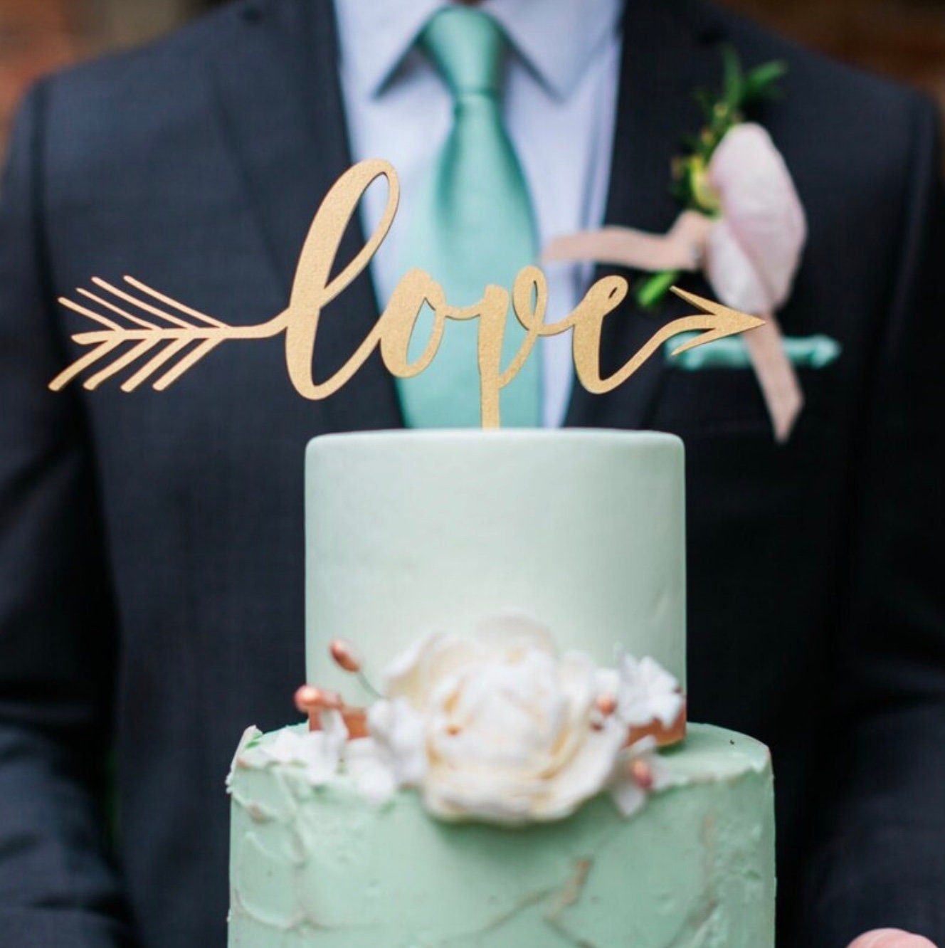Love Cake Topper - Love Wedding Cake Topper - Love Arrow Cake Topper ...