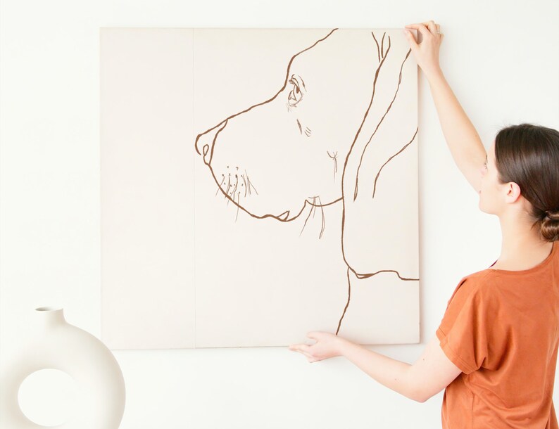 Vizsla Line Art, Vizsla Wall Art, Vizsla Prints, Vizsla Minimalist Line ...