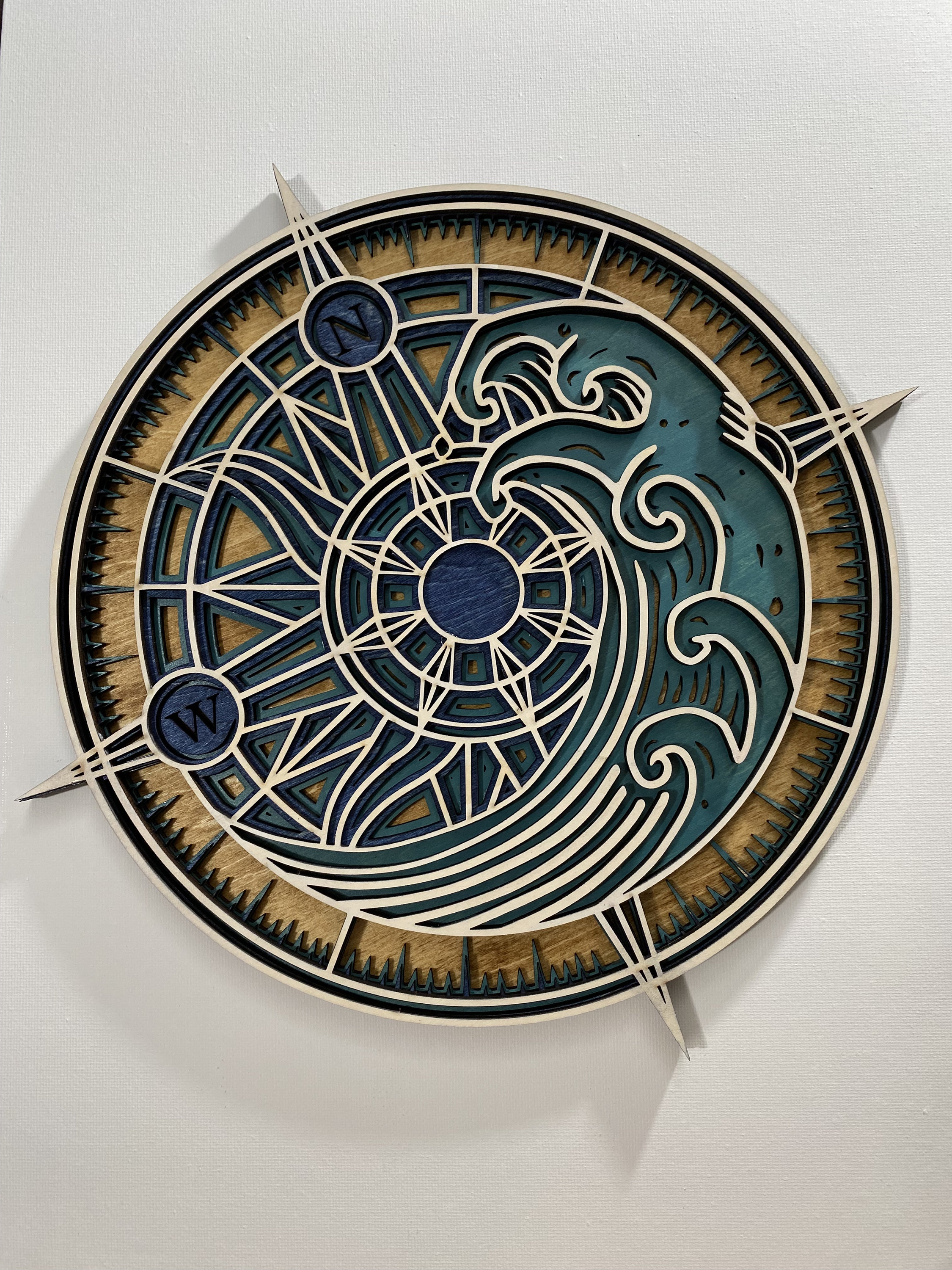 Wood Compass Sign | Laser Cut | Nautical Decor | Handmade - Etsy