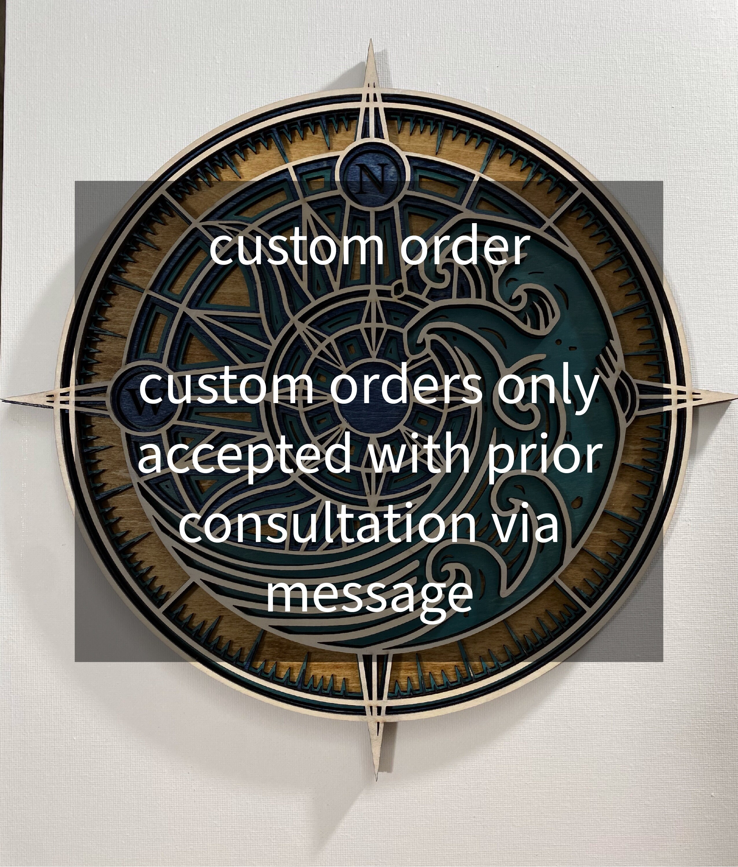 Wood Compass Sign | Laser Cut | Nautical Decor | Handmade - Etsy