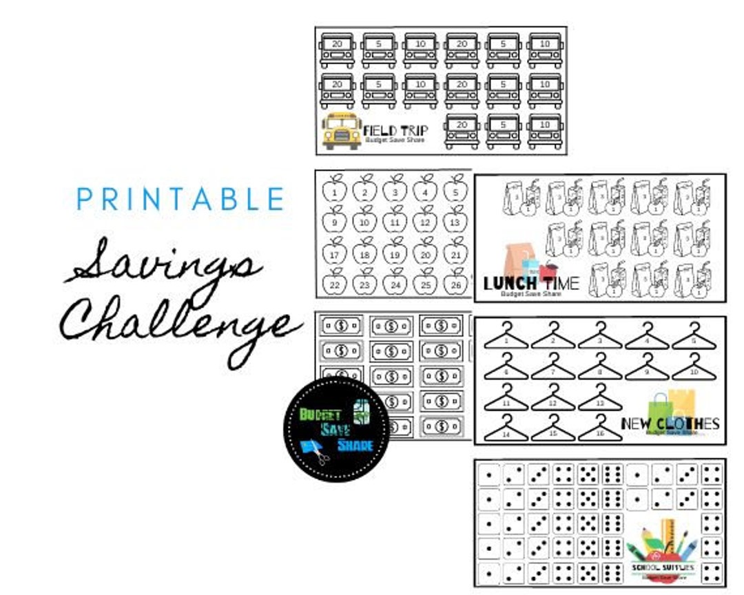Back to School Savings Bundle | Printable PDF | A6 Savings Challenge ...
