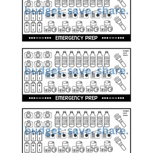 Emergency Prep | SOS| Printable PDF | A6 Cash Envelope Insert | Color ...
