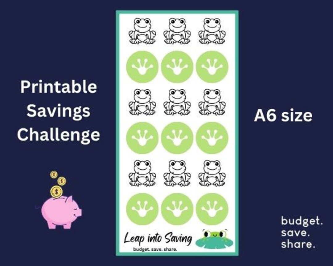 Leap Into Saving Leap Year Printable PDF Color, Roll and Save A6 Cash ...
