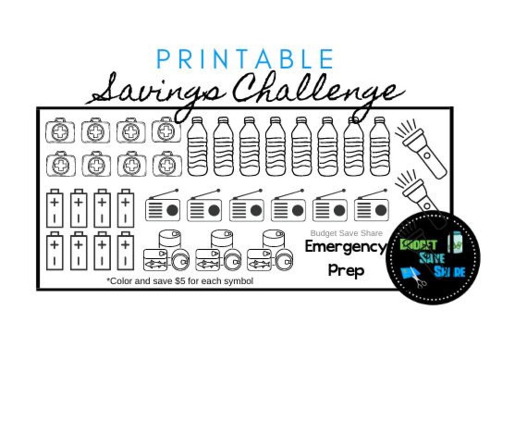 Emergency Prep Weather Emergency Printable PDF A6 Cash Envelope Insert ...