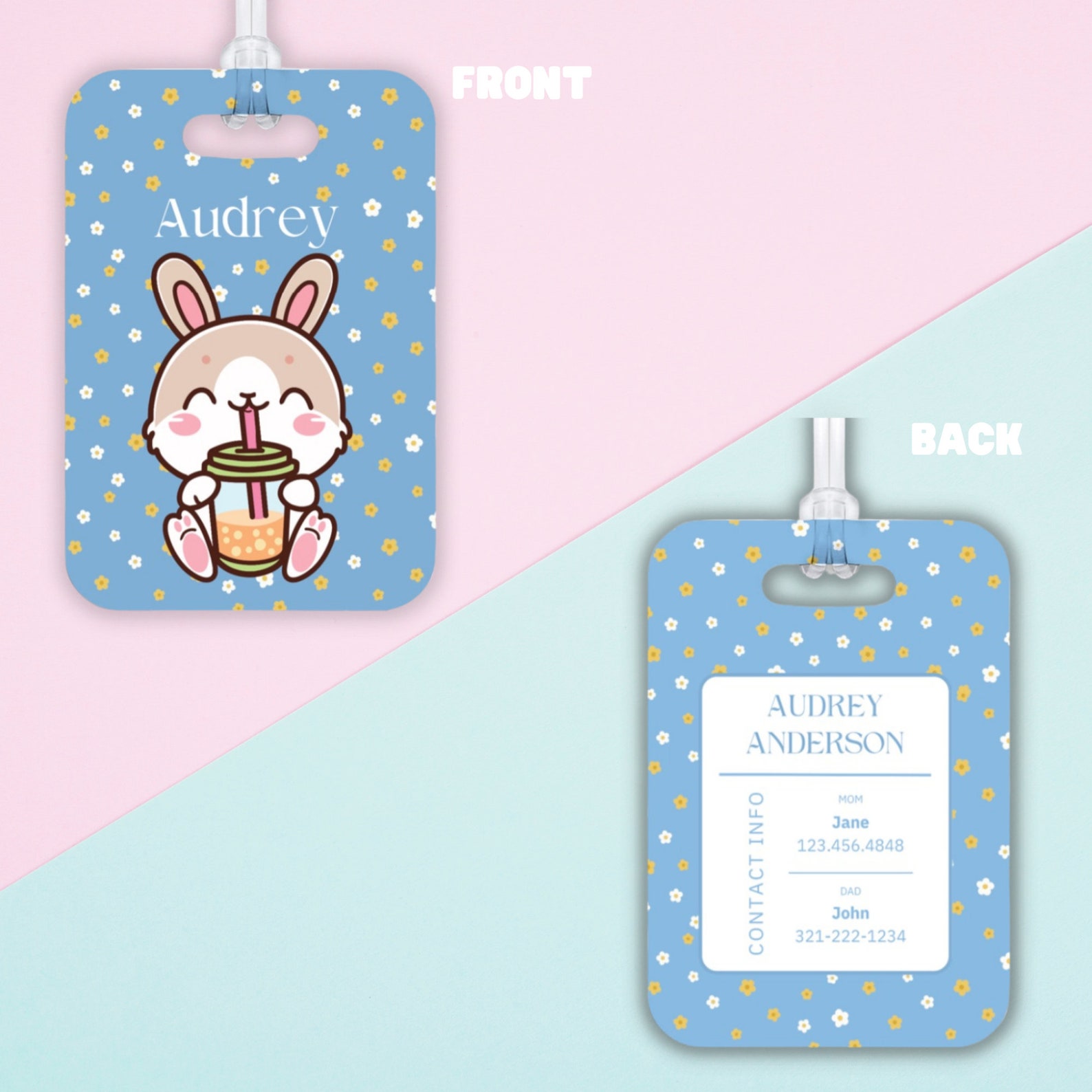 Personalized Kids Bag Tag for Back to School | Name Tag for Backpack ...