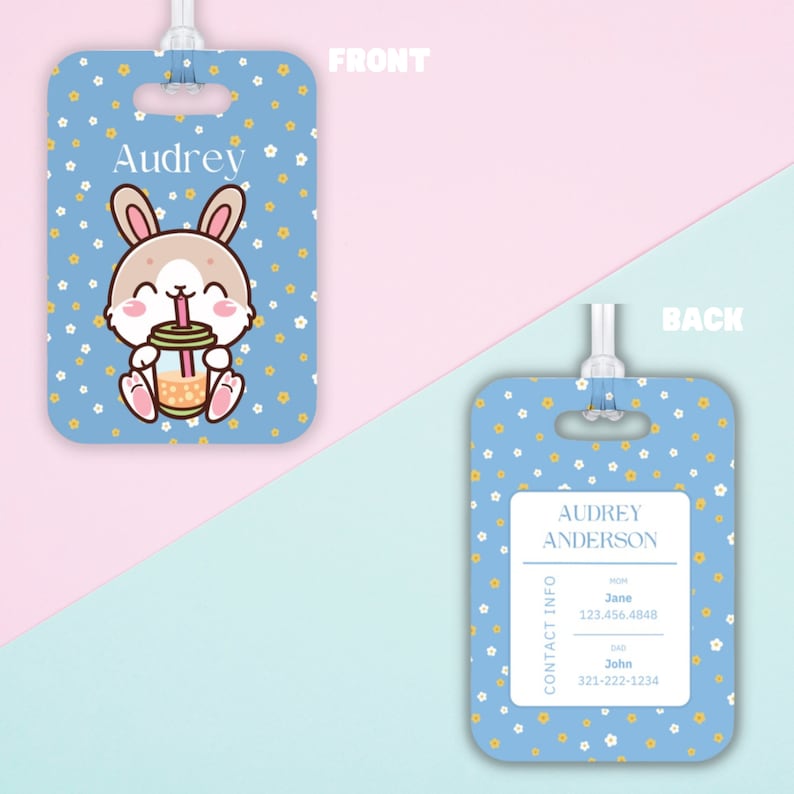 Personalized Kids Bag Tag for Back to School | Name Tag for Backpack ...