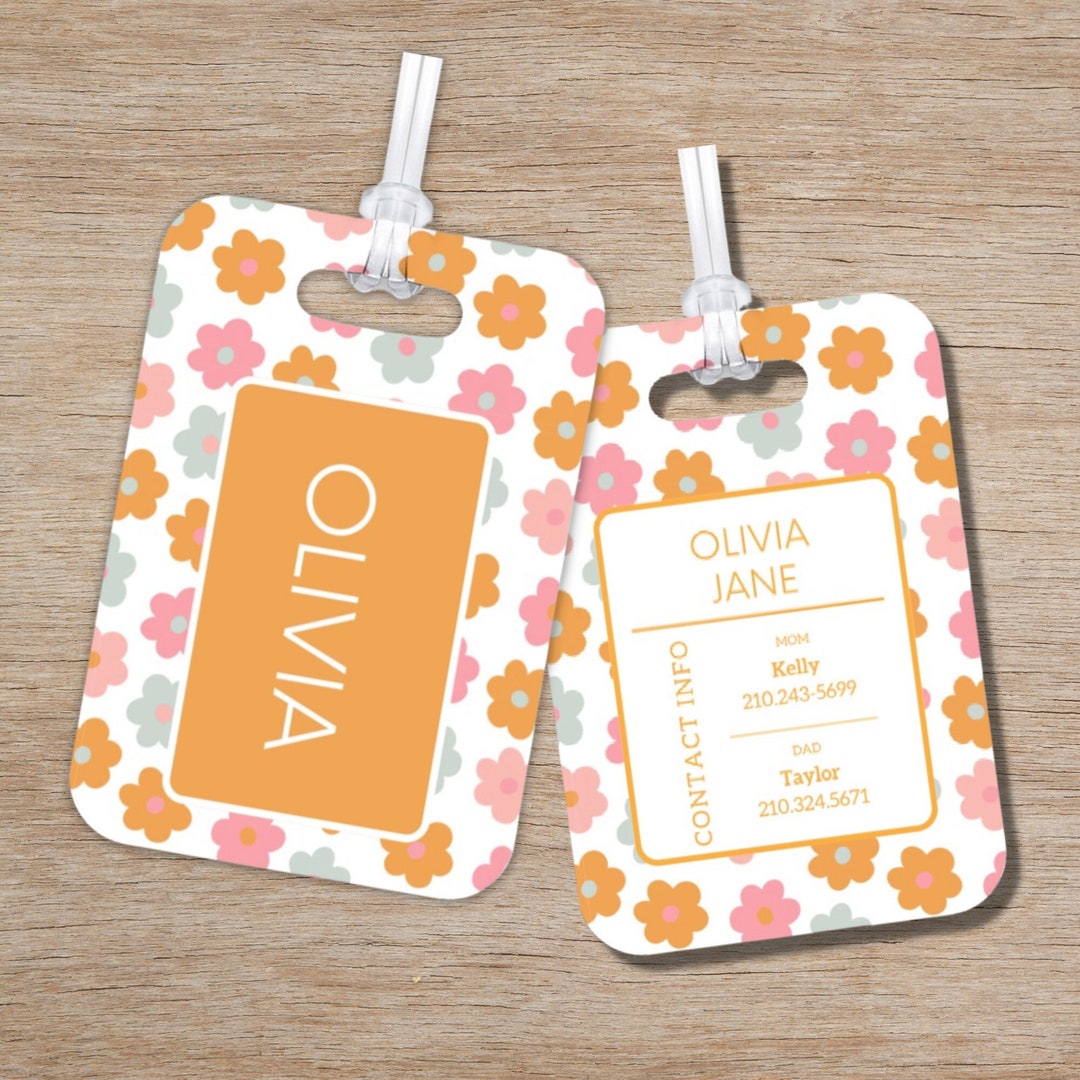 Personalized Kids Bag Tag for Back to School | Name Tag for School Bag ...