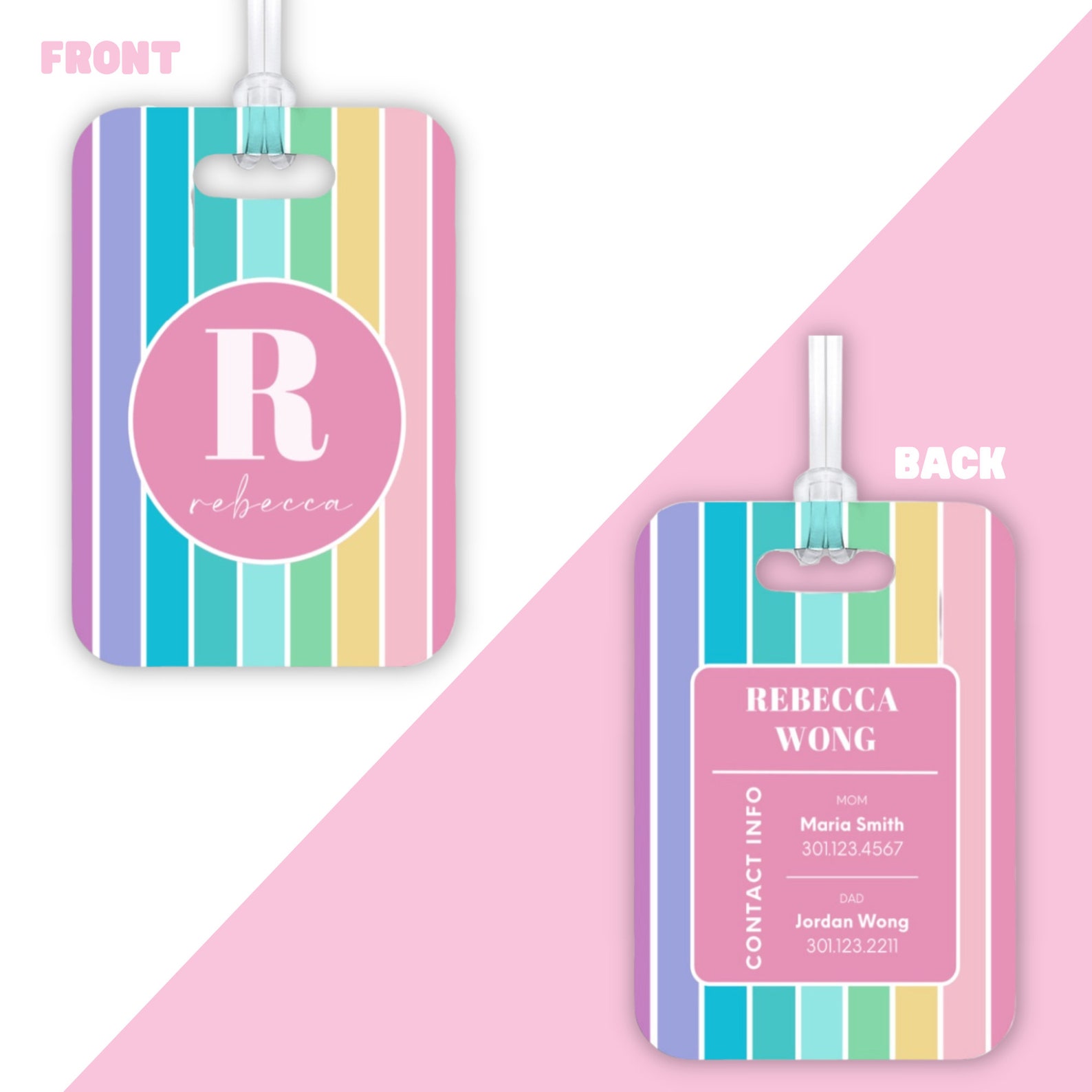 Personalized Kids Bag Tag for Back to School | Name Tag for Backpack ...