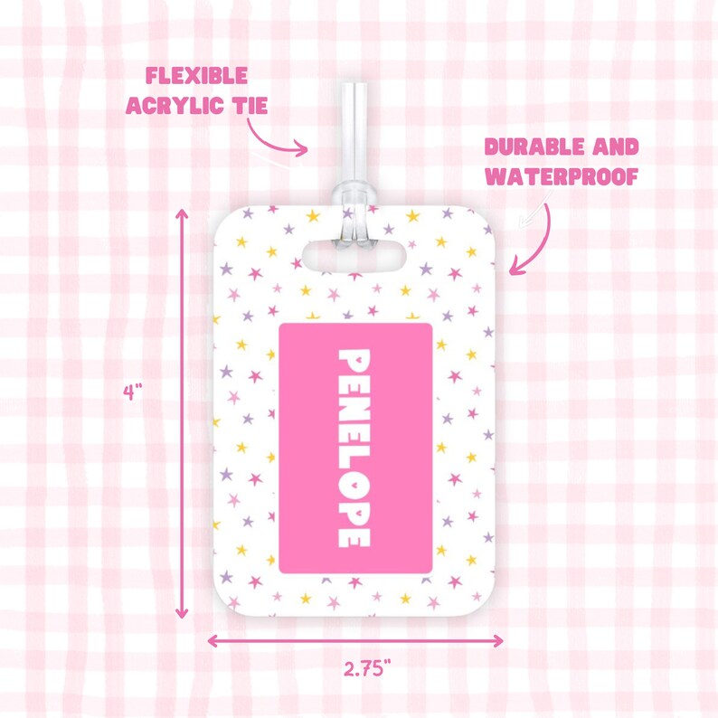 Personalized Kids Bag Tag for Back to School, Diaper Bag Tag | Name Tag ...